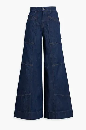 Veronica Beard Freddy High-rise Wide-leg Jeans