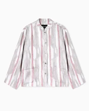 Giorgio Armani Jacquard Linen And Viscose Jacket