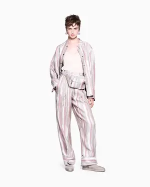 Giorgio Armani Jacquard Linen And Viscose Jacket