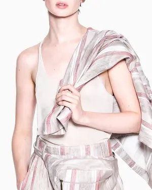 Giorgio Armani Jacquard Linen And Viscose Jacket