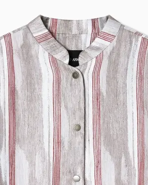 Giorgio Armani Jacquard Linen And Viscose Jacket