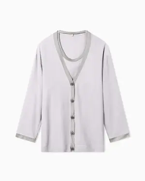 Giorgio Armani Silk Georgette Twin-set - Grey