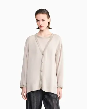 Giorgio Armani Silk Georgette Twin-set - Grey