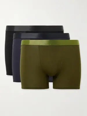 CDLP Three-pack Stretch-tencel™ Lyocell Boxer Briefs - Multi