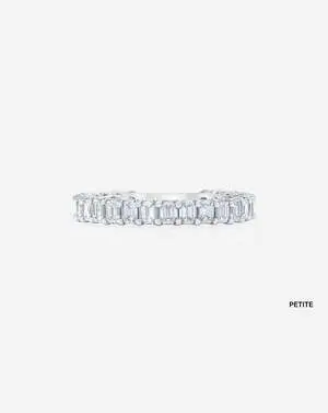 Ring Concierge Lab Emerald Cut Diamond Band Ring - Platinum
