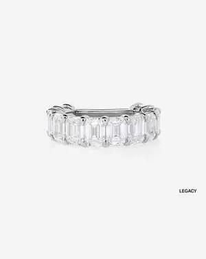 Ring Concierge Emerald Cut Diamond Band Ring - Platinum