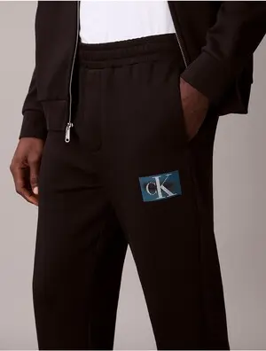 Calvin Klein Fleece Monogram Graphic Joggers - Black
