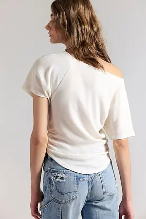 Free People Lucy Off-the-shoulder Tee - Sugar Swizzle