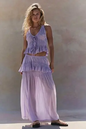 Women's Ruffled Maxi Skirt Sets