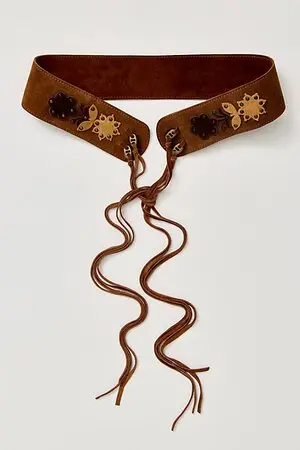 Free People Ivy Wrap Belt - Cognac