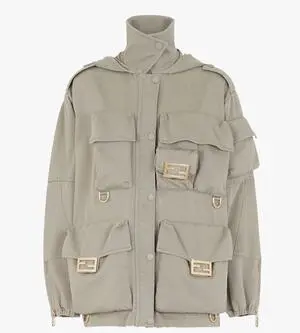 Fendi Quilted & Utility Jacket - Beige
