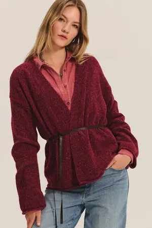 Velvet By Graham & Spencer Alina Cardigan - Burgundy
