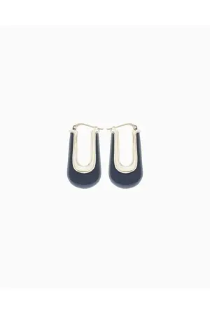 Giorgio Armani Metal And Resin Earrings - Grey