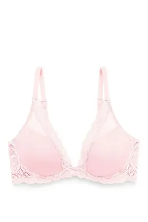 Natori Feathers Plunge T-shirt Bra - Pink