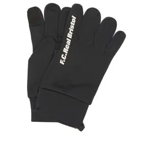F.C. REAL BRISTOL Stretch Fleece Touch Logo Gloves - Black