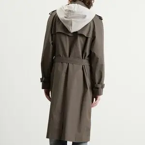 MAISON MARGIELA Trench Coat With Detachable Hood - Grey