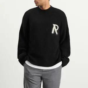 REPRESENT Logo Knit Jumper - Jet Black