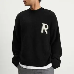 REPRESENT Logo Knit Jumper - Jet Black