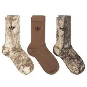 Adidas Tie Dye Socks 3-pack - Utility Black/off White/earth Strata
