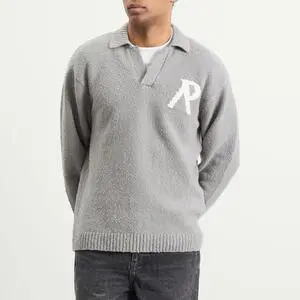 REPRESENT Knitted Boucle Knit Polo