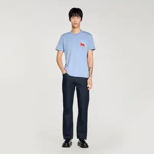 Sandro Embroidered Shirts For Men