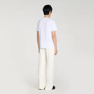 Sandro Embroidered Horse Cotton T-shirt - White