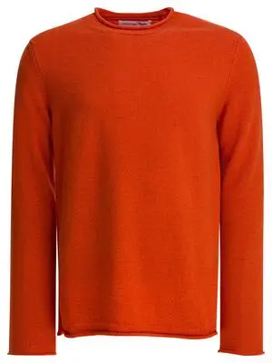 Comme Des Garçons Wool Crewneck Sweater - Orange