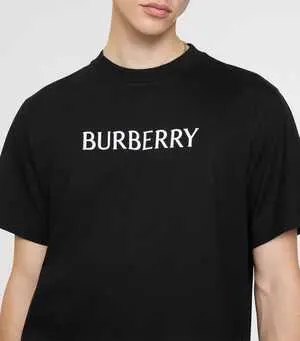 Burberry Cotton Slim Fit Logo T-shirt - Black