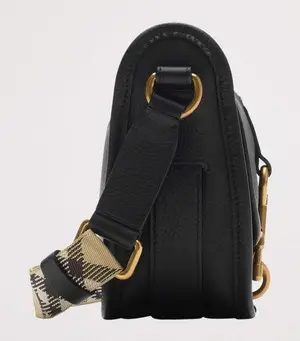 Burberry Mini Calfskin B Clip Messenger Bag - Black