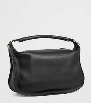 Chloé Marcie Leather Shoulder Bag - Black