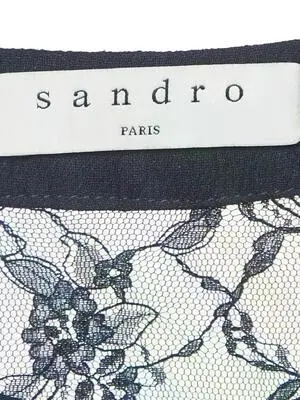 Sandro Jovane Lace Tie Mini Dress