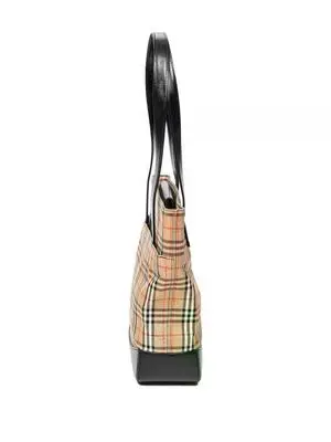 Burberry Check Pattern Tote Bag - Neutrals