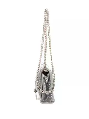 Balenciaga Sequin-embellished Chain Bag - Silver