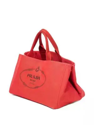 Prada Logo Print Tote Bag