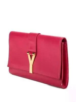 Saint Laurent Classic Y Line Clutch Bag - Pink