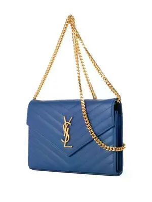 Saint Laurent Envelope Clutch Bag - Blue