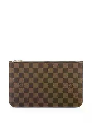 LOUIS VUITTON Damier Azur Zip Pouch - Brown