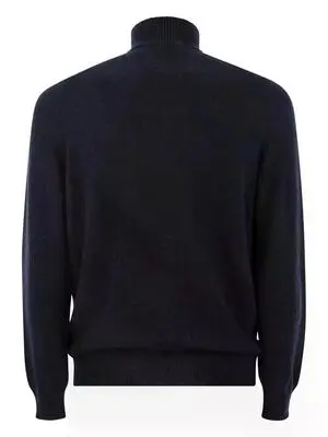 Fedeli Favonio Persia Half-zip Jumper - Blue