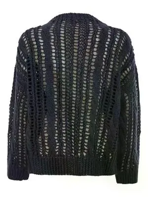 Brunello Cucinelli Long-sleeve Open-work Sweater