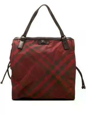 Burberry Check-pattern Tote Bag