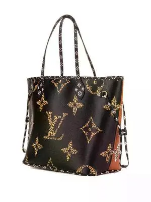 LOUIS VUITTON Monogram Leopard-print Tote Bag - Black