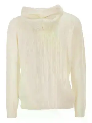 Tagliatore Ribbed Hooded Sweater - Neutrals