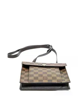 LOUIS VUITTON Damier Ebène Flap Shoulder Bag