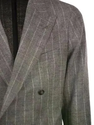 Tagliatore Pinstripe Blazer - Grey
