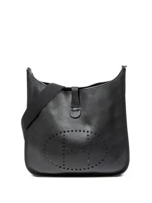 Hermès 2004 Evelyne Ii Perforated Shoulder Bag - Black