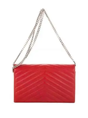 Saint Laurent 2010s Quilted Shoulder Bag - Red
