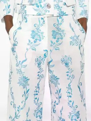 Etro Floral Cropped Trousers - White