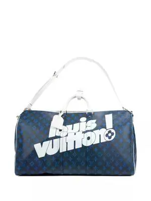 LOUIS VUITTON Everyday Keepall Bandoulière 50 Luggage Bag - Blue