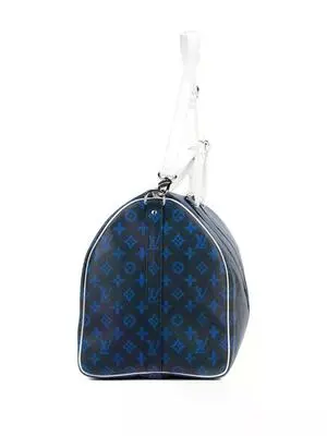 LOUIS VUITTON Everyday Keepall Bandoulière 50 Luggage Bag - Blue