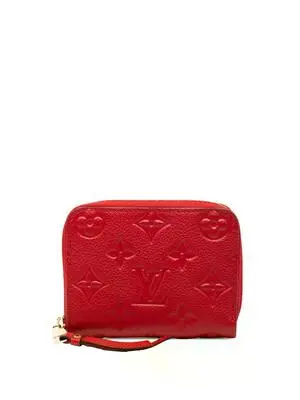 LOUIS VUITTON 2015 Monogram Empreinte Zippy Coin Purse Small Wallets - Red